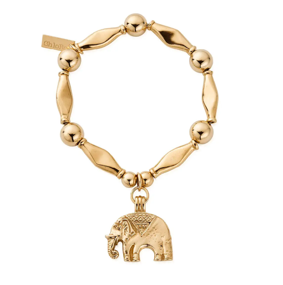 ChloBo Gold Chunky Elephant Bracelet – Hill & Hill | Luxury Jewellery ...